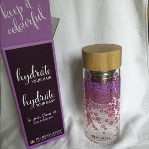 Pureology | Kitchen | Infuser Glass Bottle Nwot W Filter Bamboo Lid ...